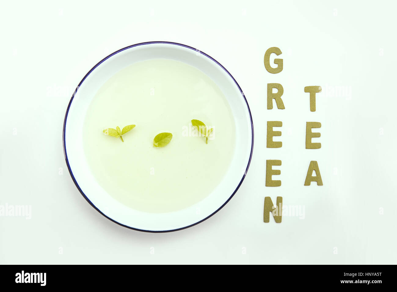 Green tea letter hi-res stock photography and images - Alamy