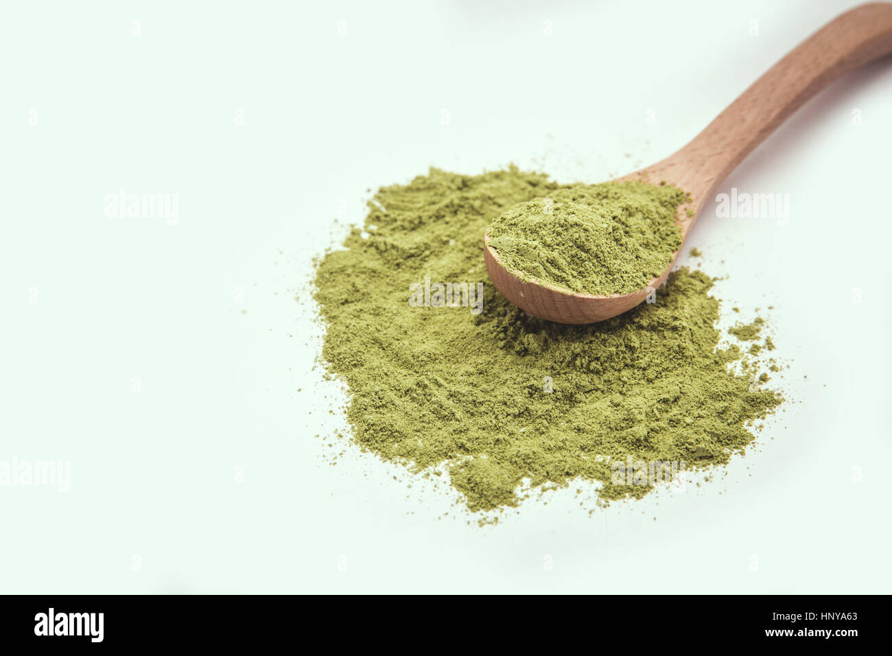 Green tea powder Stock Photo - Alamy