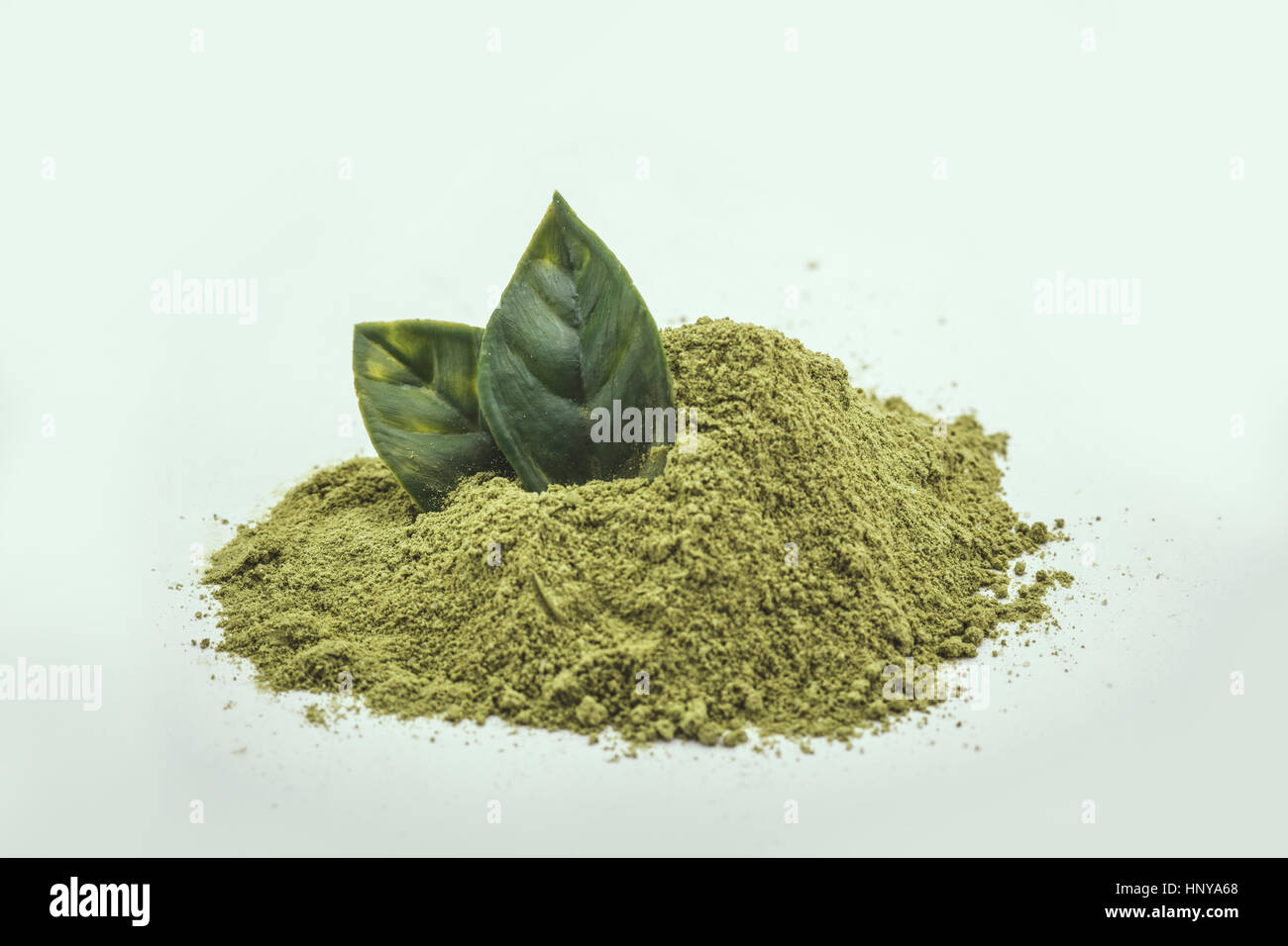 Green tea powder Stock Photo - Alamy