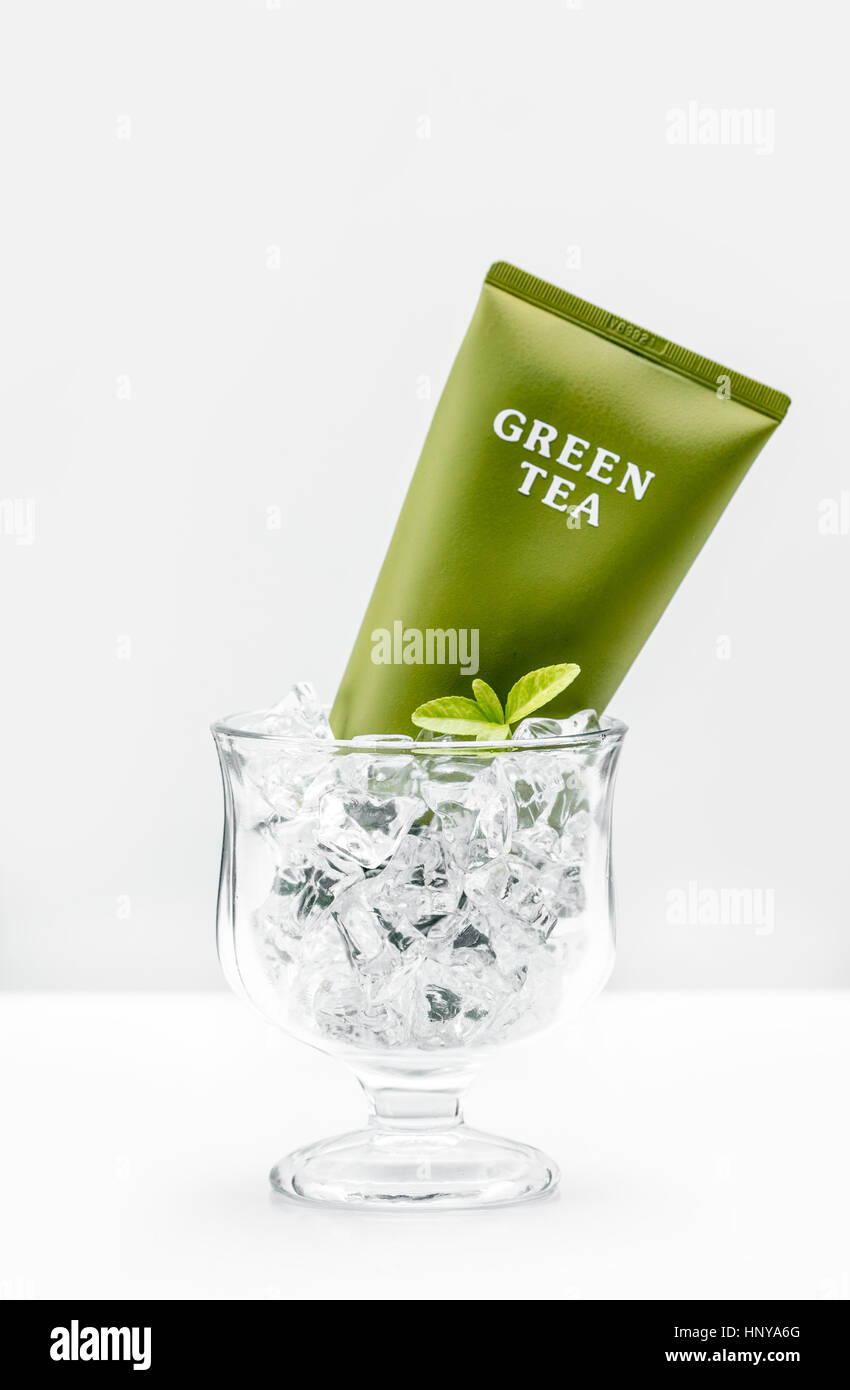 Green tea cosmetic letter hi-res stock photography and images - Alamy
