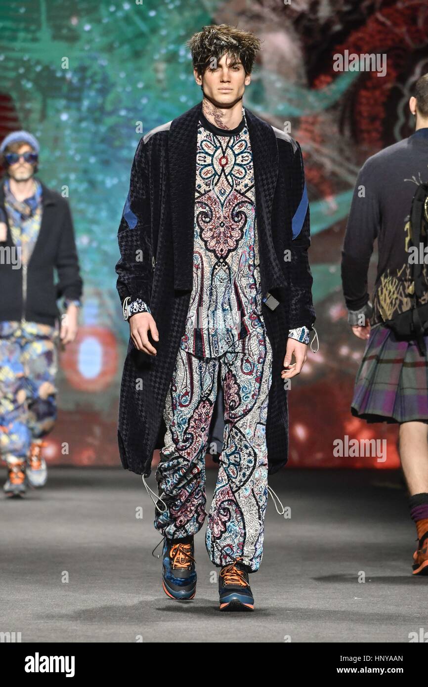 Milan Fashion Week Men's - ETRO - Catwalk Featuring: Model Where: Milan ...
