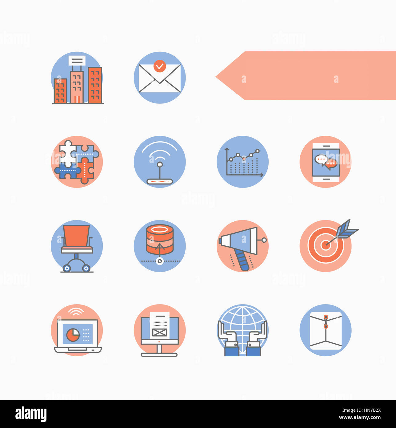 Various line icons Stock Photo - Alamy