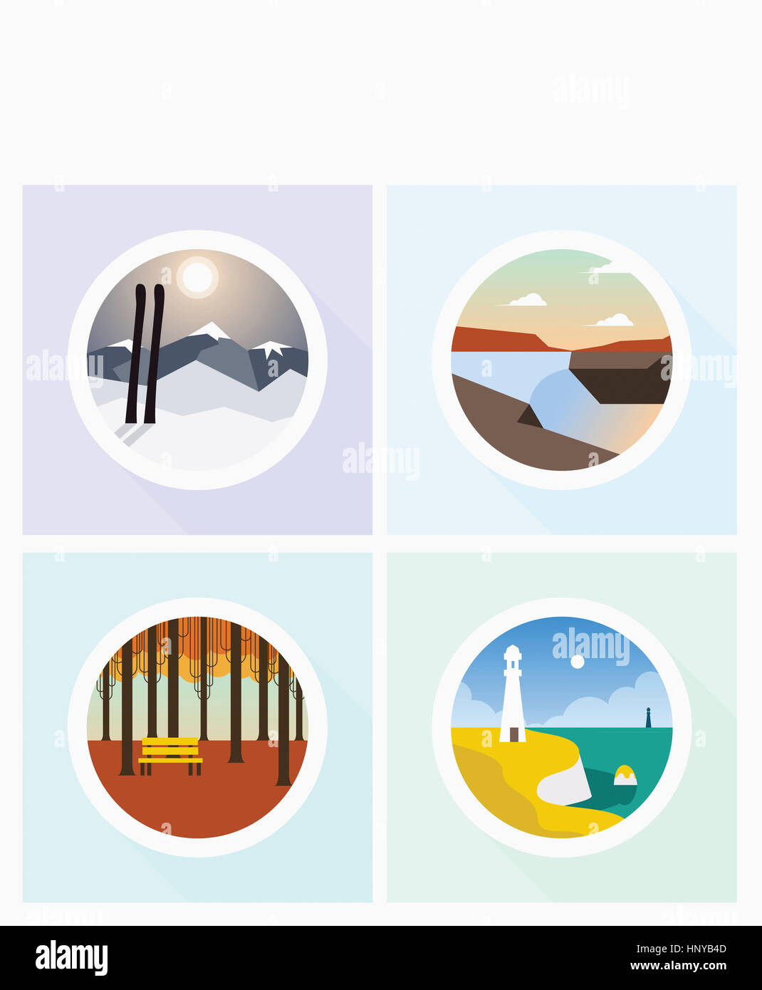 Landscape view autumn icon Cut Out Stock Images & Pictures - Alamy