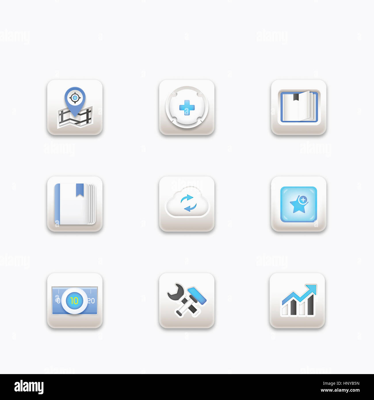 Various application icons Stock Photo - Alamy