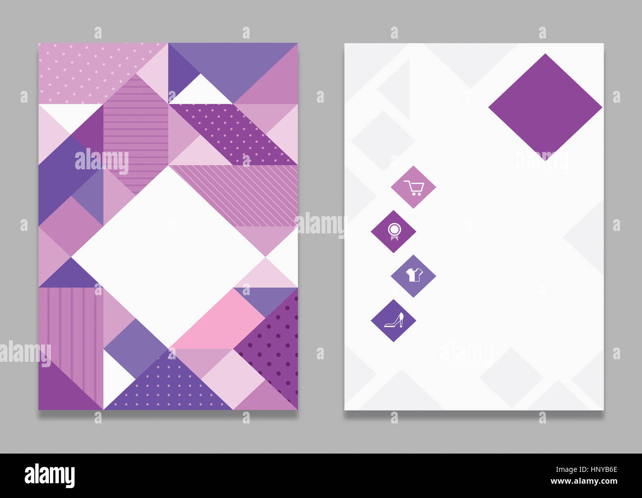 Geometric purple diamond patterns Stock Photo - Alamy