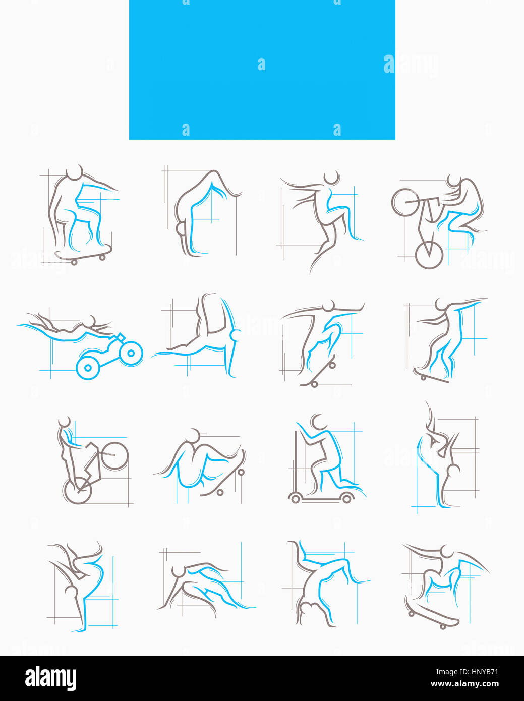 Set of pictogram icons Stock Photo - Alamy