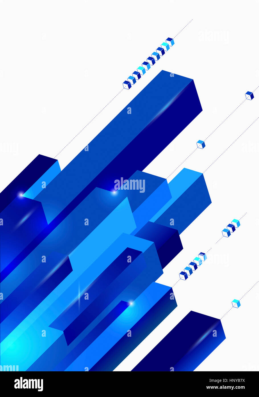 Abstract blue rectangular shapes Stock Photo - Alamy