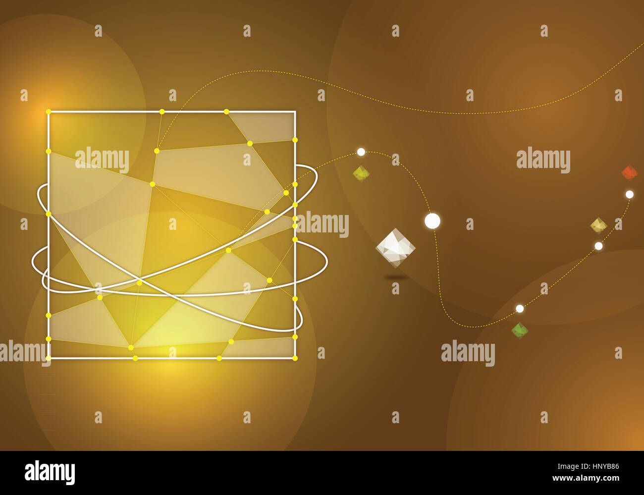 Geometric square and curves against brown Stock Photo - Alamy