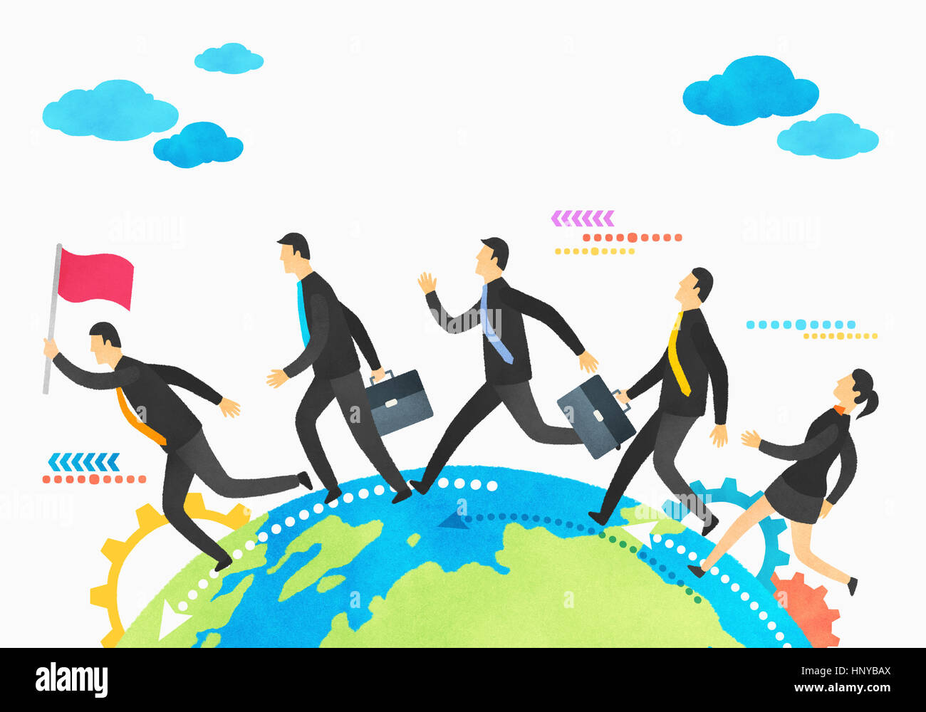 Teamwork of global business people Stock Photo - Alamy