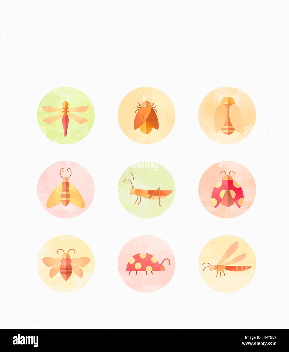 Icons I insects Stock Photo - Alamy