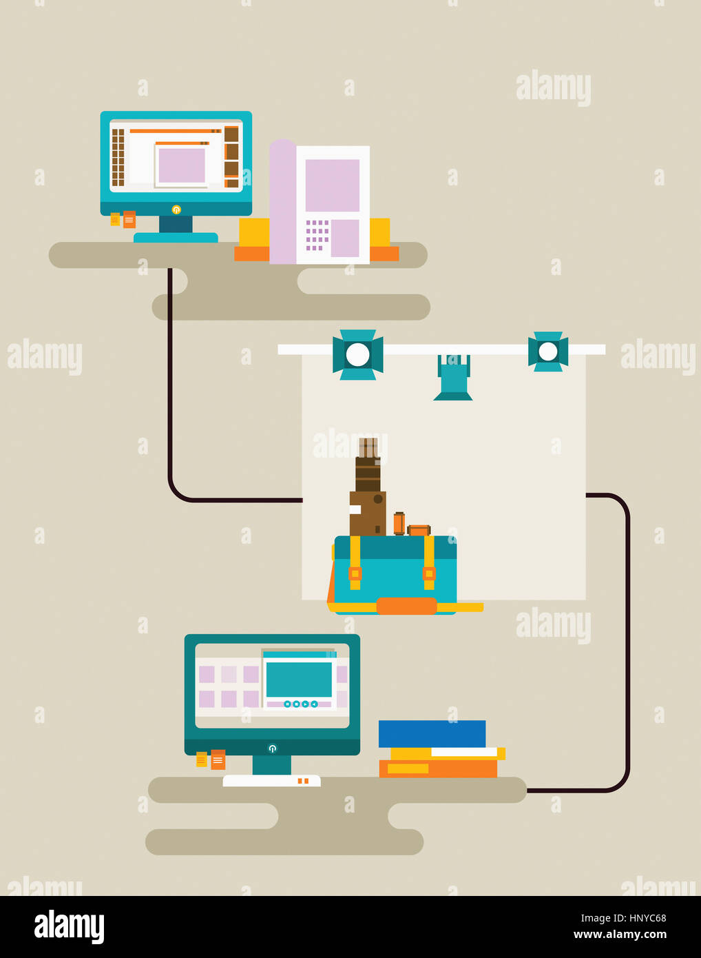 Process of making magazine Stock Photo - Alamy