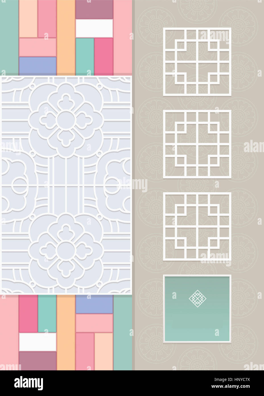 Traditional Korean patterns Stock Photo - Alamy