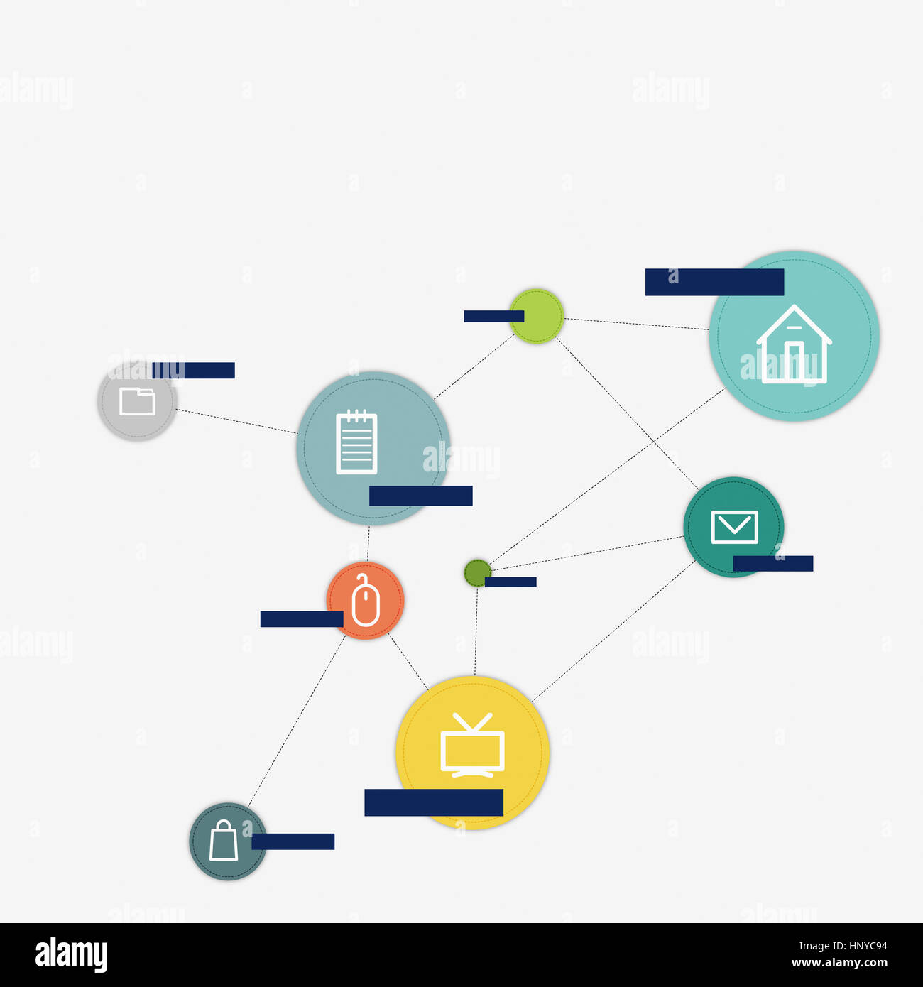 Infographic elements connected Stock Photo - Alamy