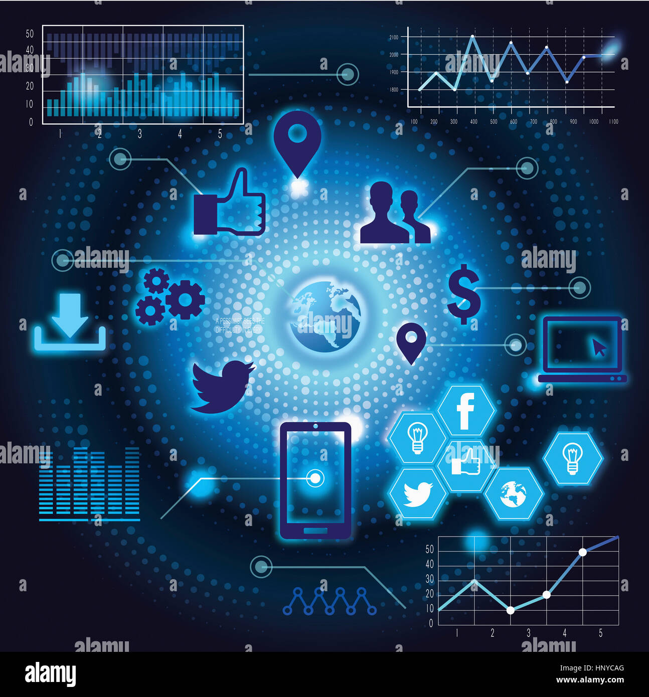 Icons related to future high-tech in IT Stock Photo - Alamy