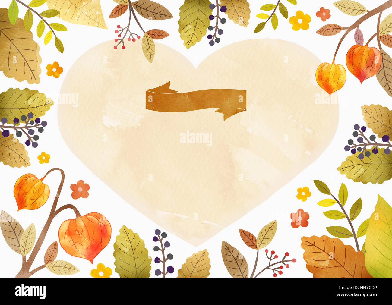 Frame with autumn leaves Stock Photo - Alamy