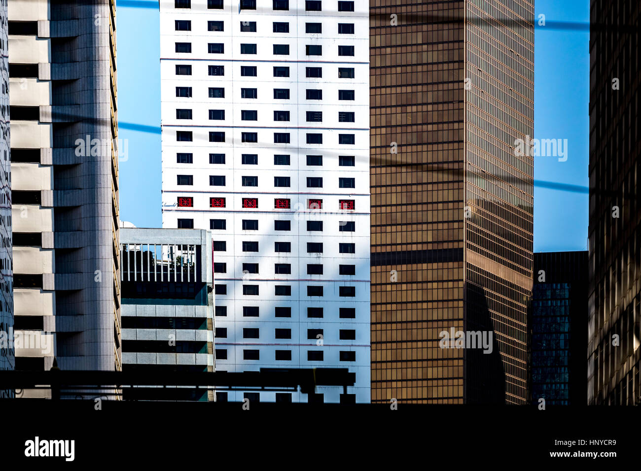 Windows of commercial building in Hong Kong Stock Photo - Alamy
