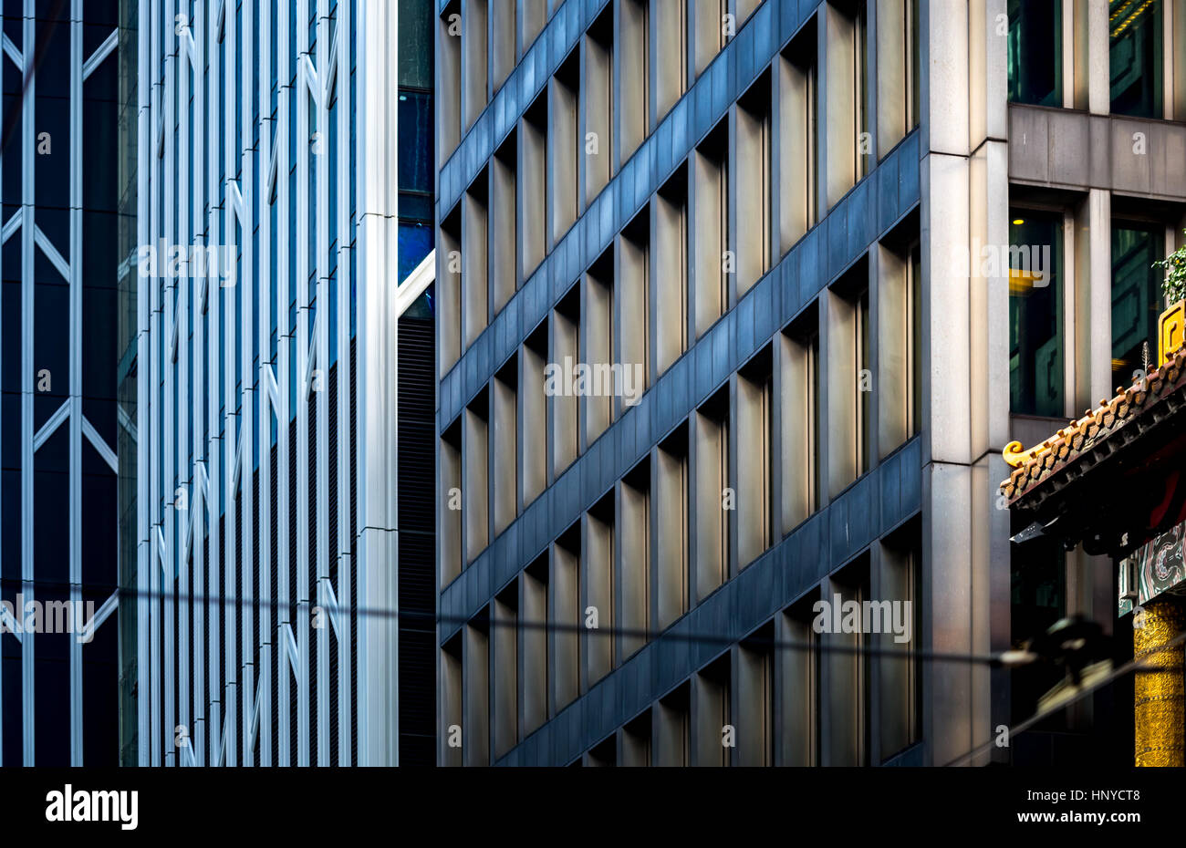 Windows of commercial building in Hong Kong Stock Photo - Alamy