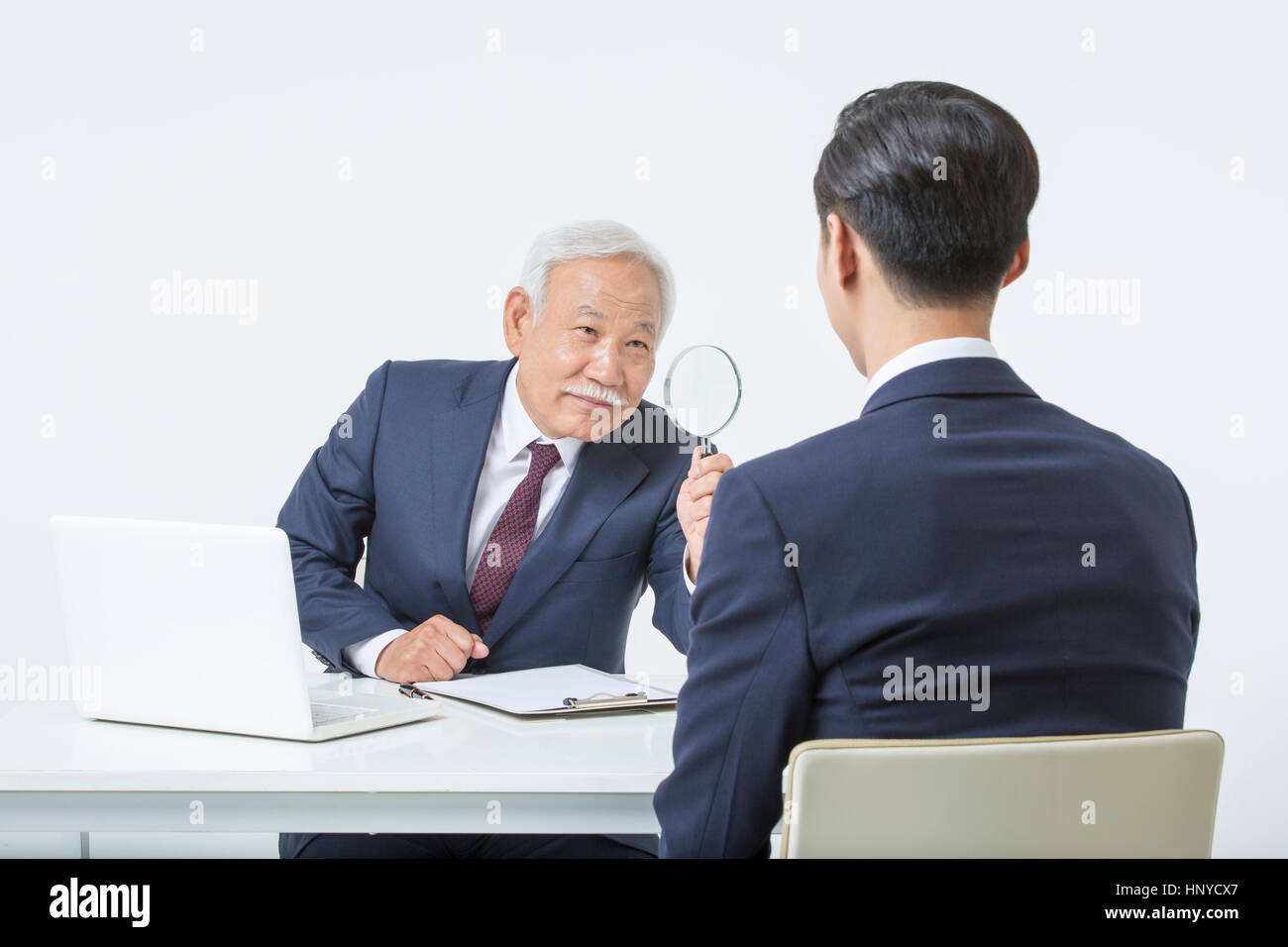 Interview smile hi-res stock photography and images - Alamy