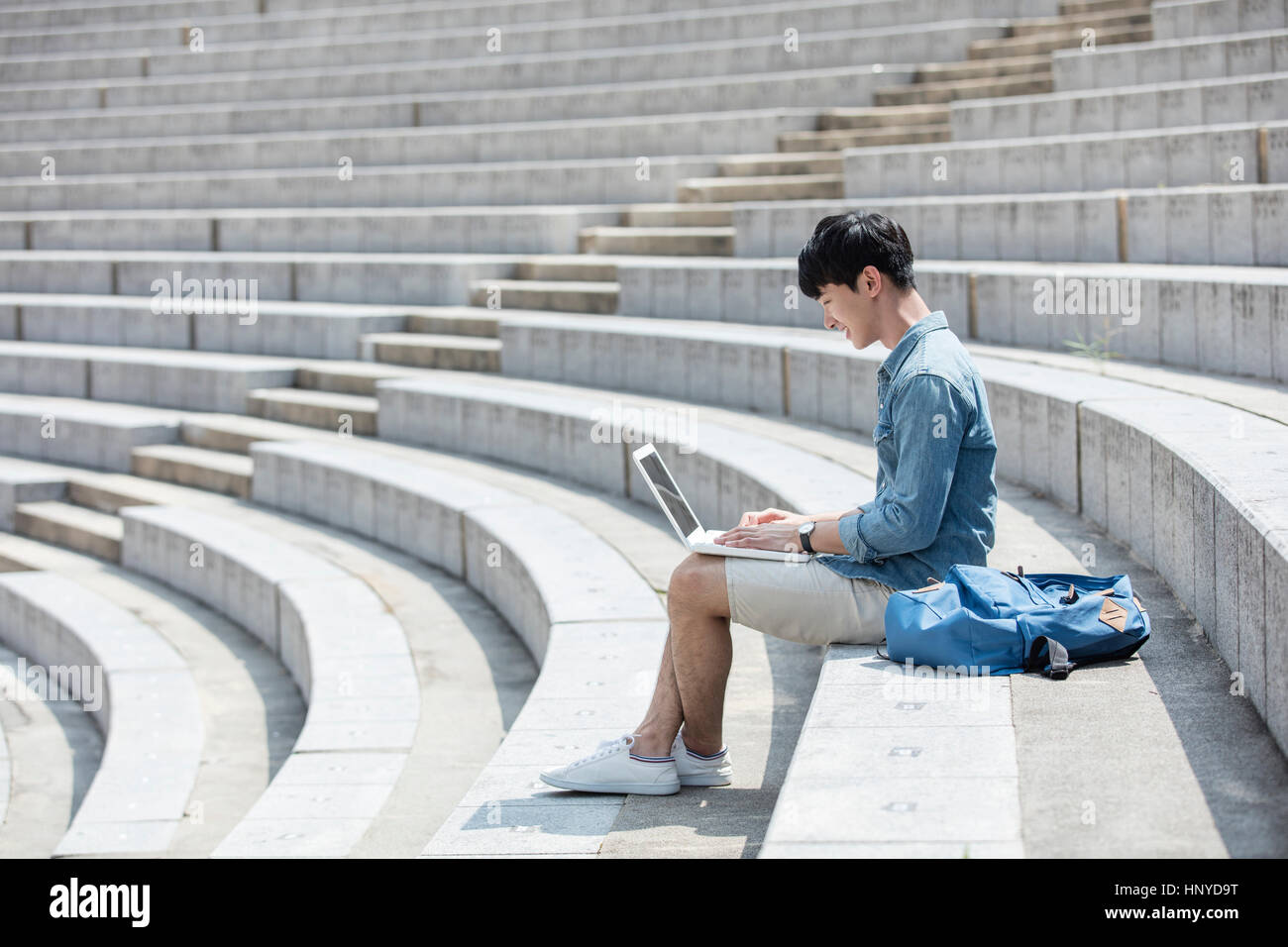 Male on stairs hi-res stock photography and images - Alamy