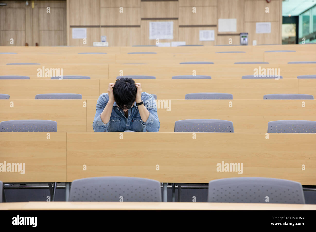 Male college student depressed Stock Photo - Alamy