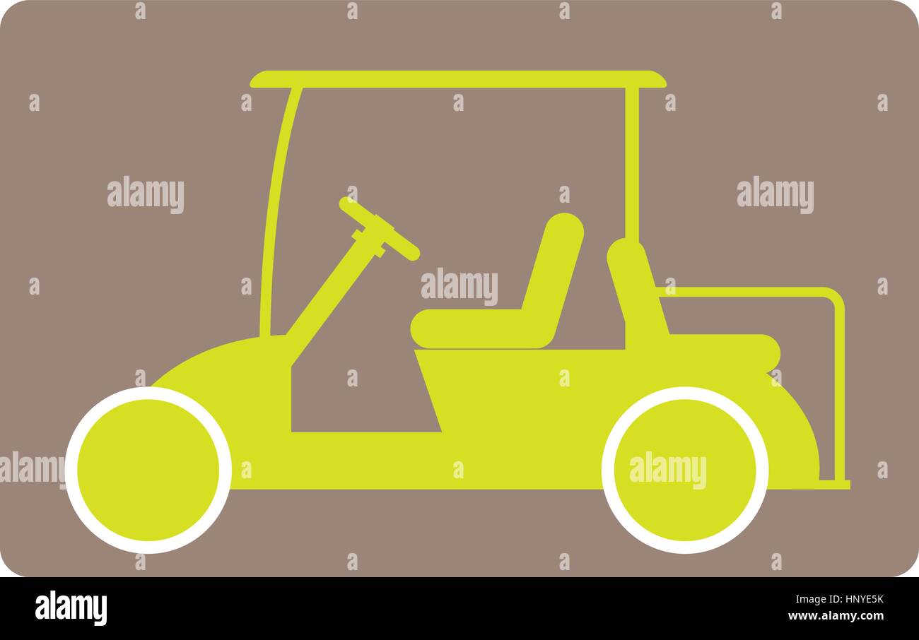 Golf cart or golf car icon vector illustration Stock Vector Image & Art ...
