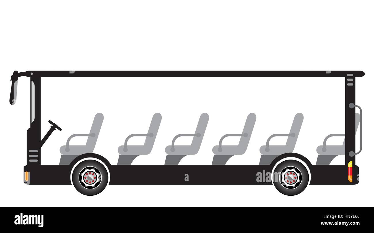 Open side Shuttle Mini bus Vector Stock Vector Image & Art - Alamy