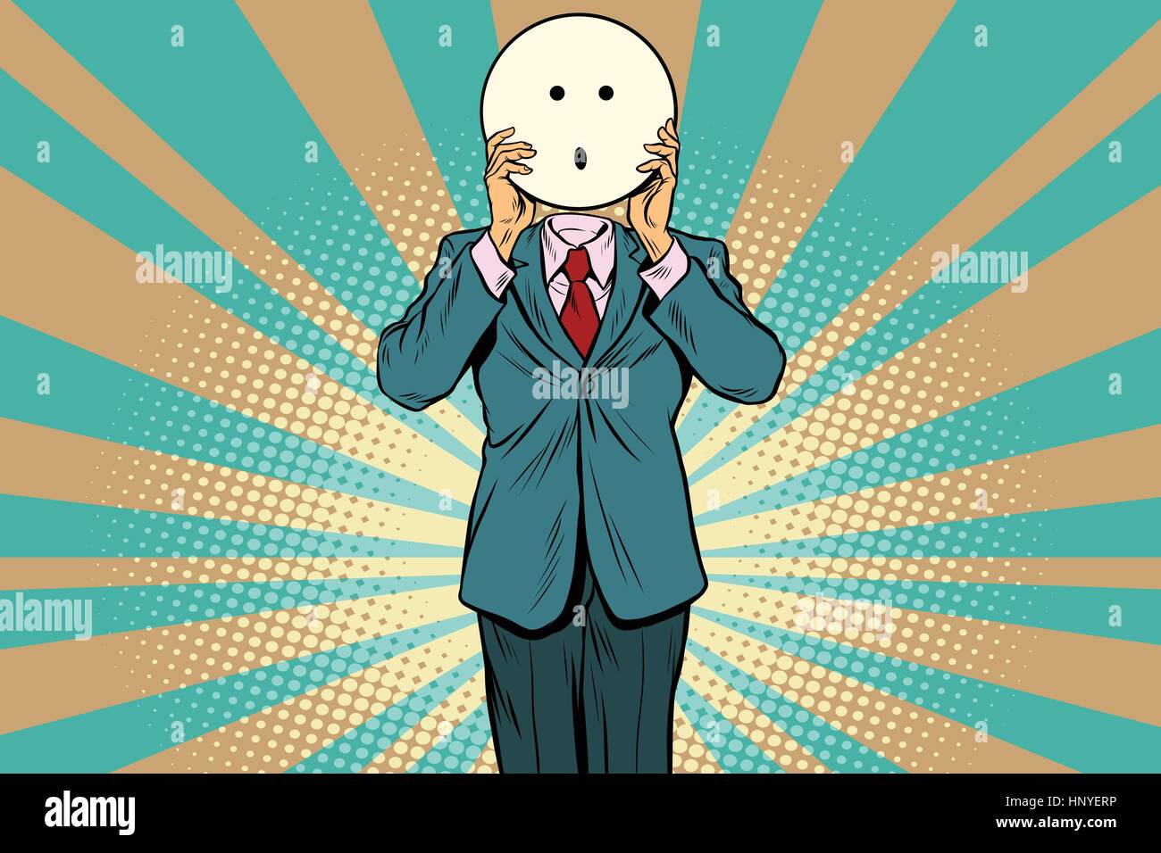 surprise Man smiley Emoji face. Vintage pop art retro comic book vector ...