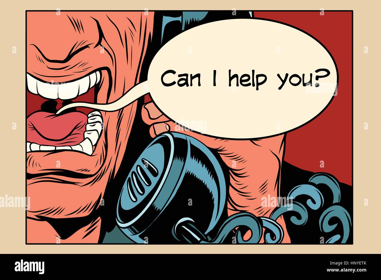 Cartoon angry man bubble hi-res stock photography and images - Alamy