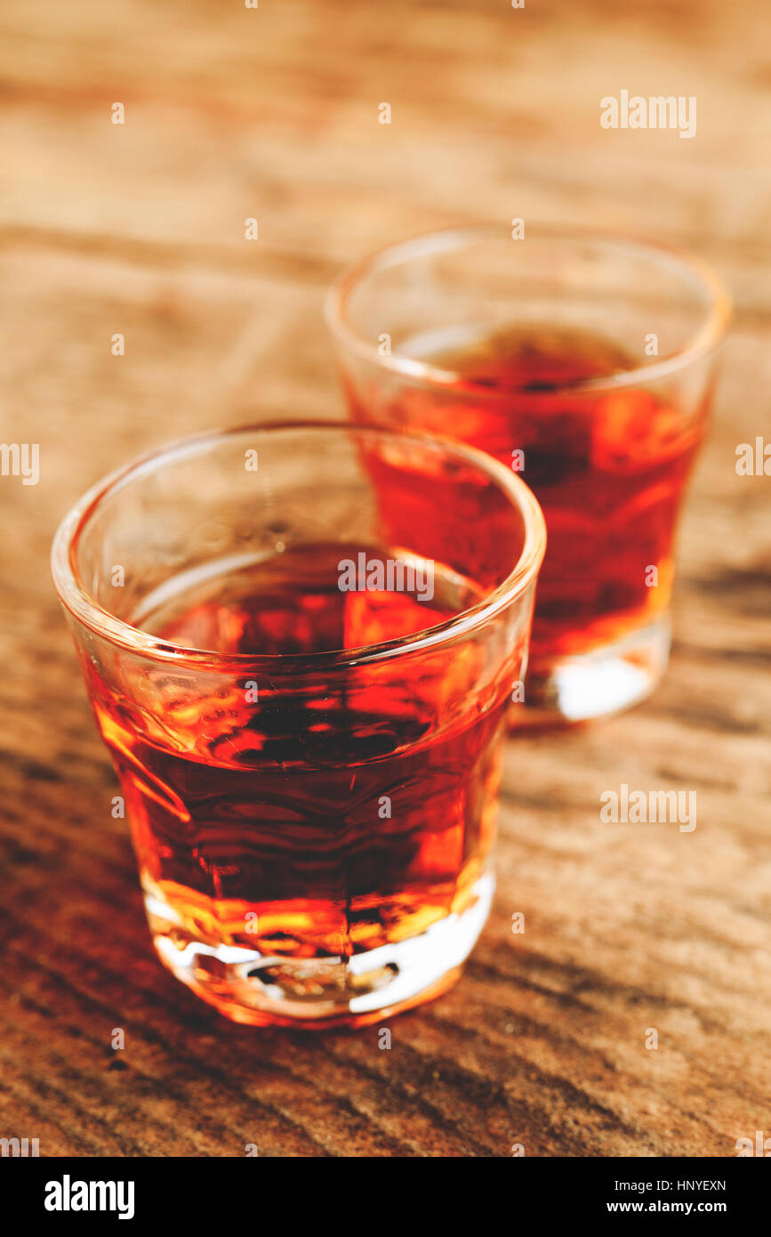 alcoholic shot - tilt shift selective focus effect photo Stock Photo ...