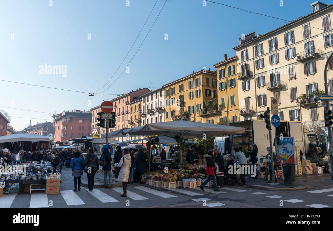 Milan market brera hi-res stock photography and images - Alamy