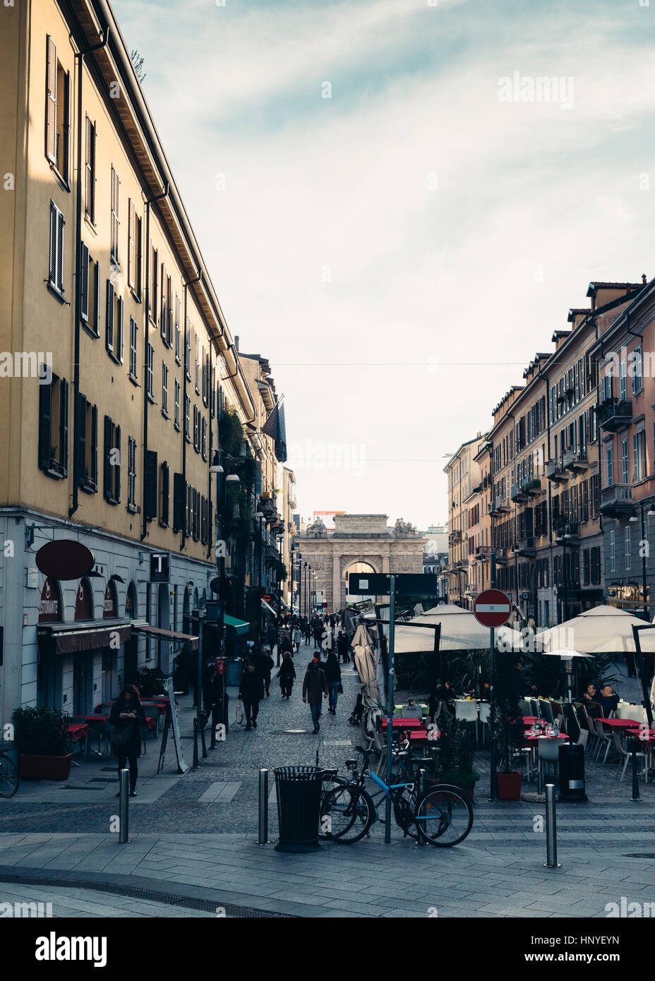 Corso Como pedestrian area in Milan, Italy Stock Photo - Alamy