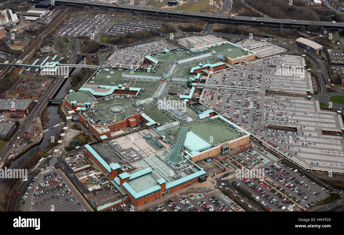 aerial view of the Meadowhall Shopping Centre, Sheffield, UK Stock ...