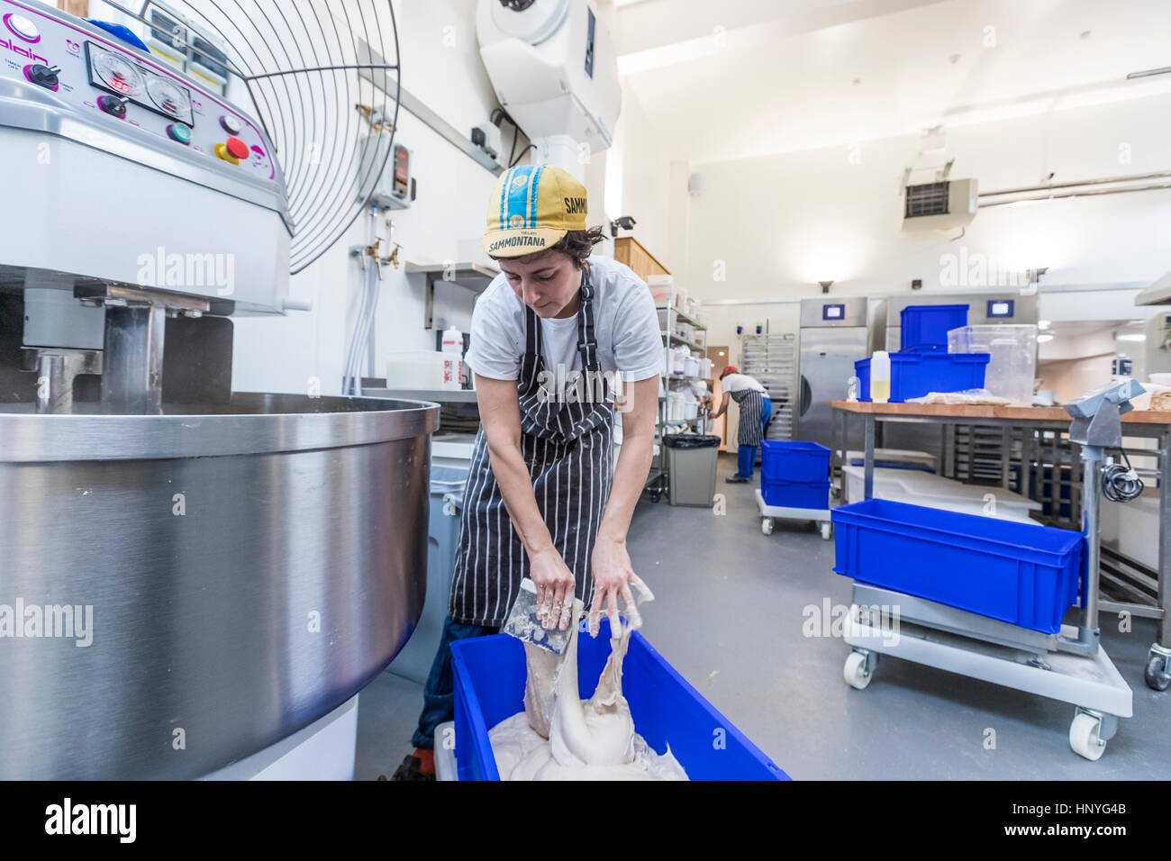 Local artisan bread making at The Angel Bakery, Abergavenny Stock Photo ...