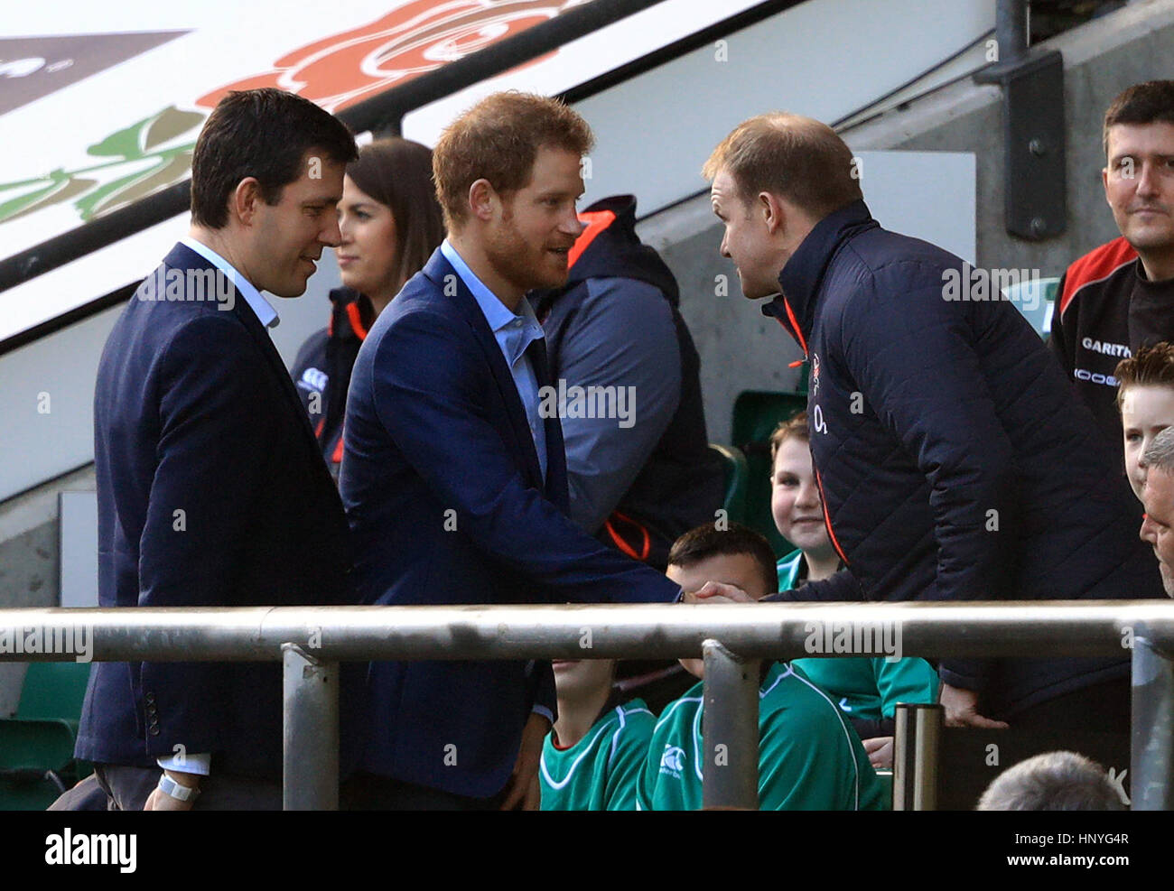 Prince Harry, Patron of the Rugby Football Union (RFU) attends an ...