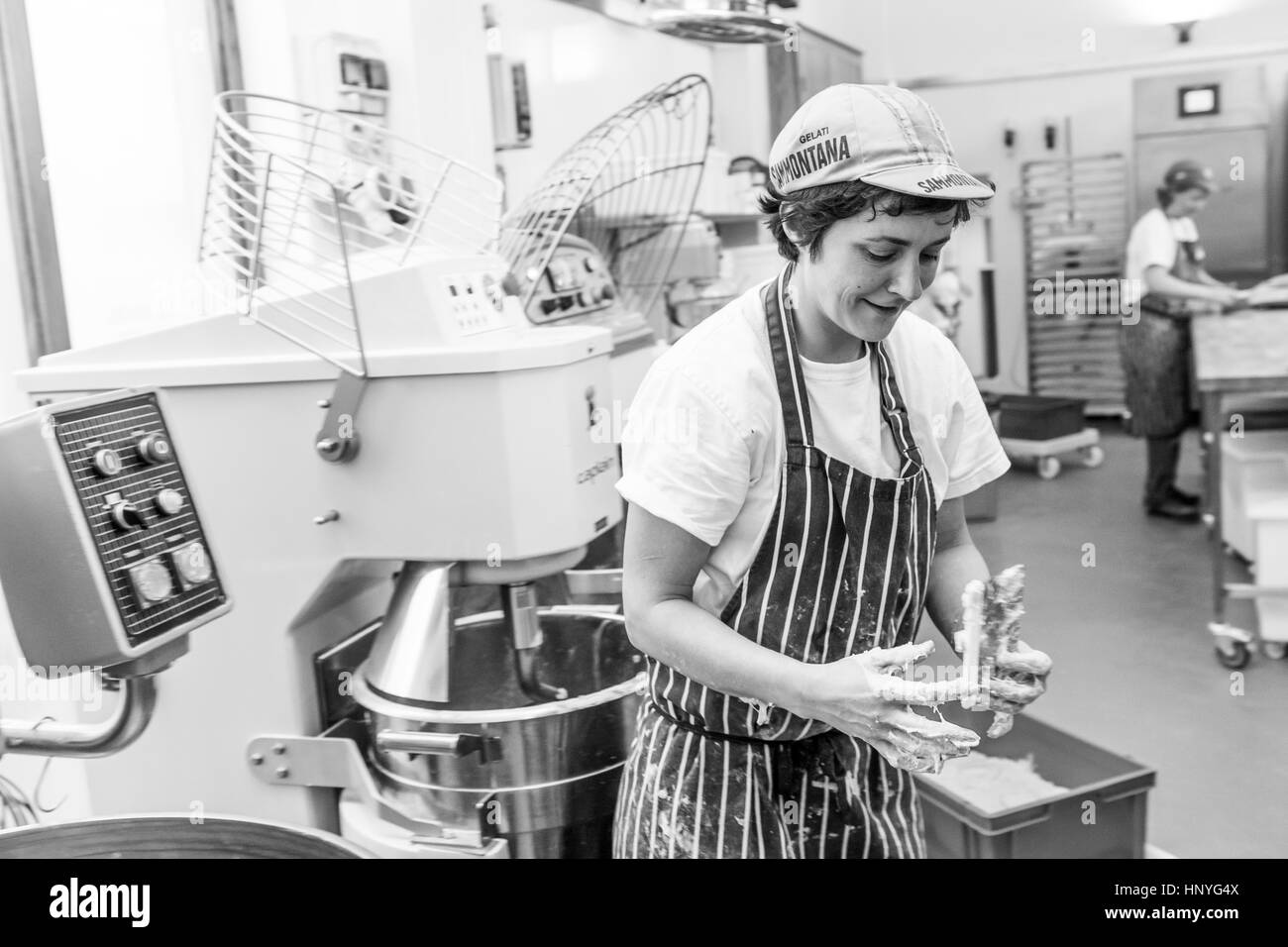 Local bread making at The Angel Bakery, Abergavenny Stock Photo - Alamy