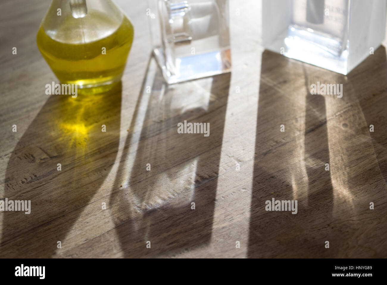 reflections of light through glass objects Stock Photo - Alamy