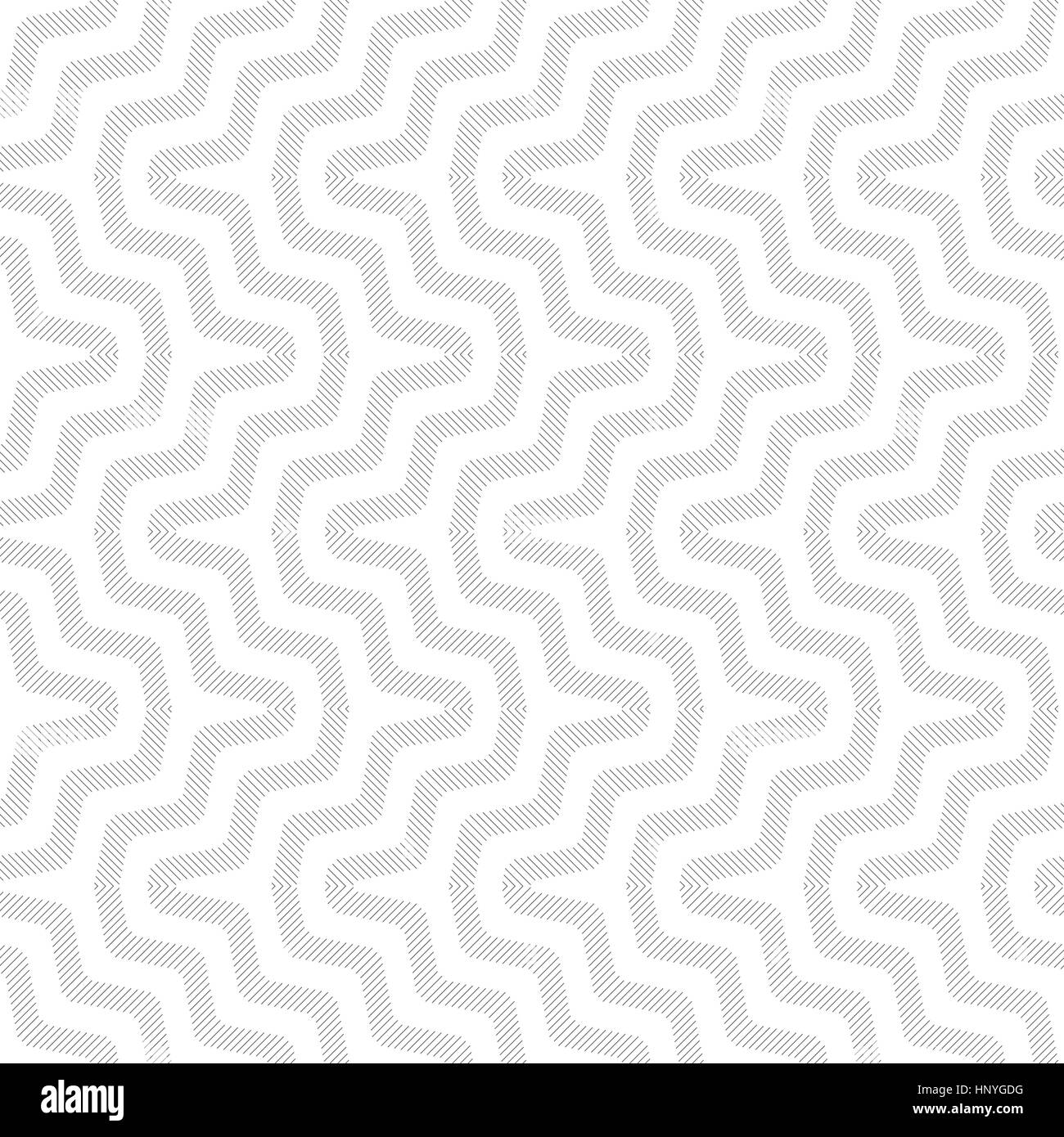 Seamless pattern. Simple original texture with thin lines in the form of a zigzag. Repeating ...