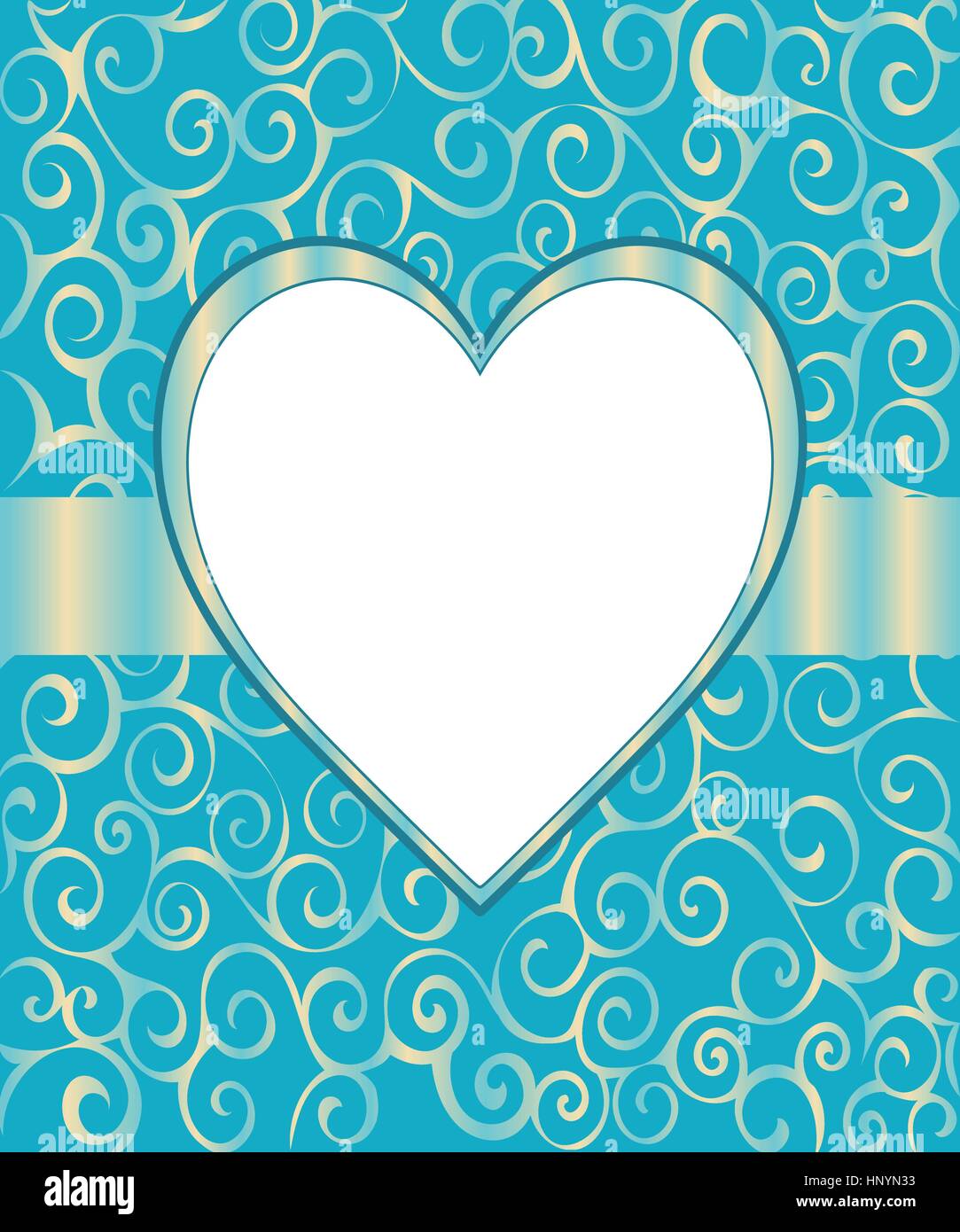 Vintage frame heart background invitation ornament Stock Vector Image ...