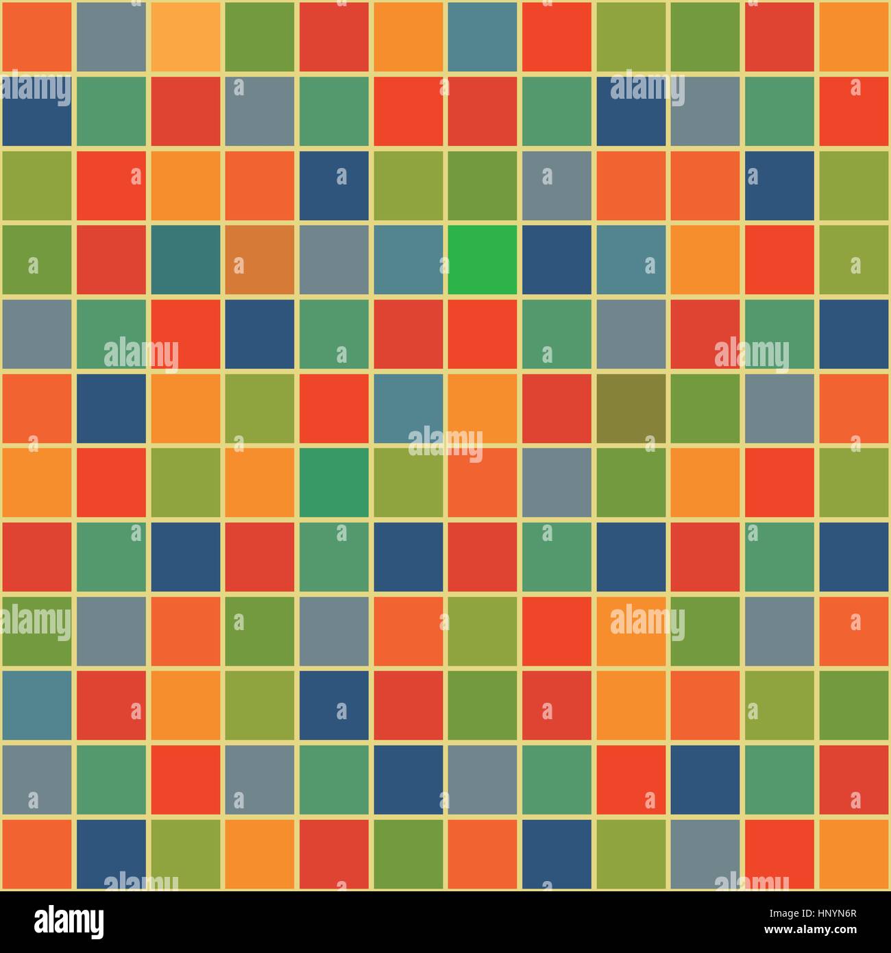 Bright mosaic seamless pattern background square tiles Stock Vector ...