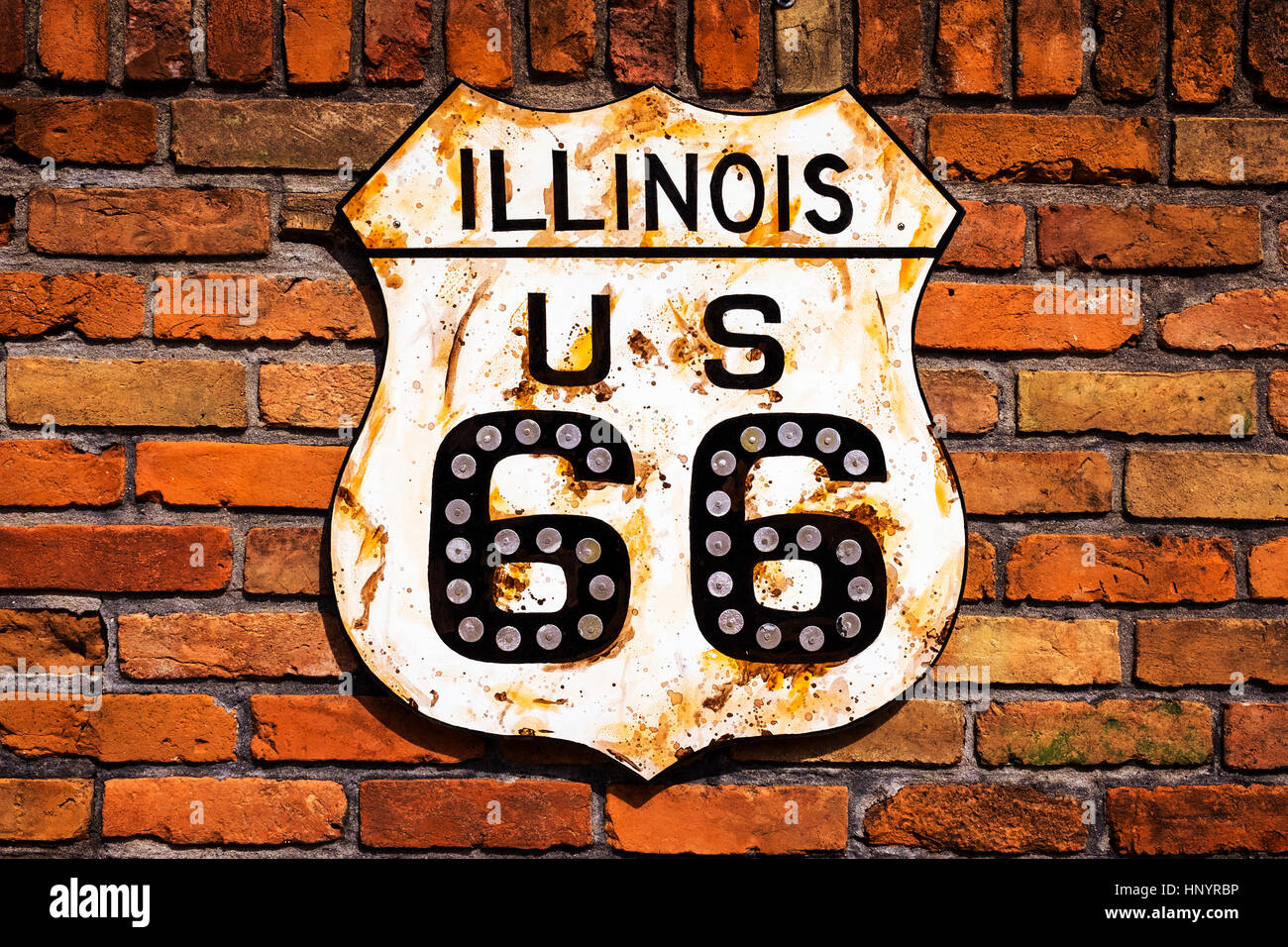 Route 66 old and rusty sign hi-res stock photography and images - Alamy