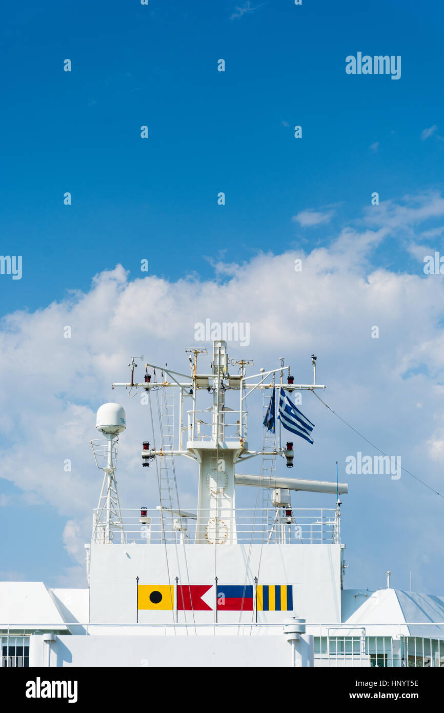 Abstract and conceptual technology, radar on a ship. ARPA is one of ...