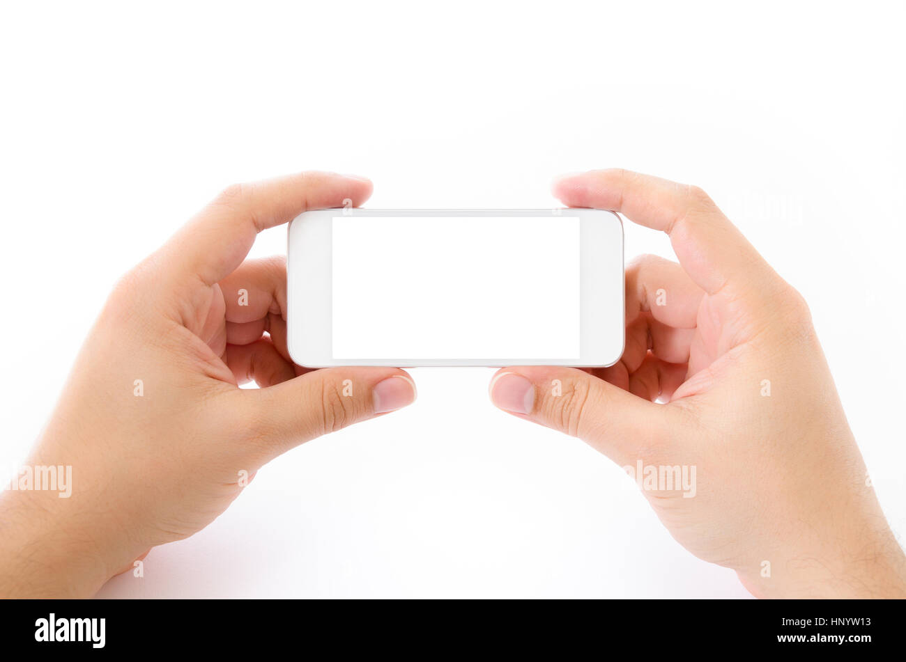 Hands holding smartphone showing hi-res stock photography and images ...
