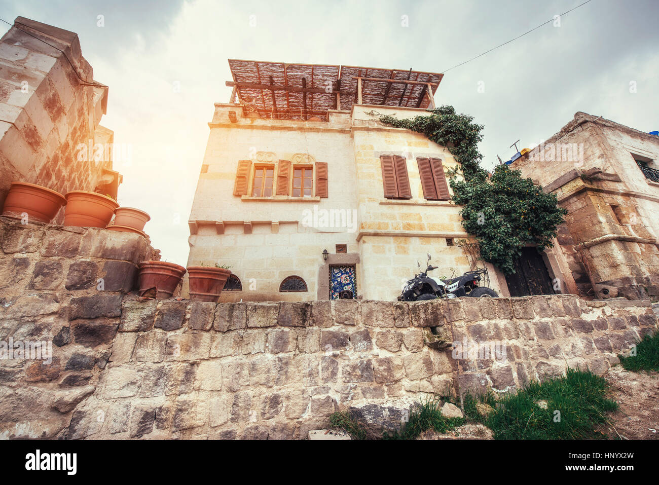 Old traditional Ottoman house in the background Stock Photo - Alamy
