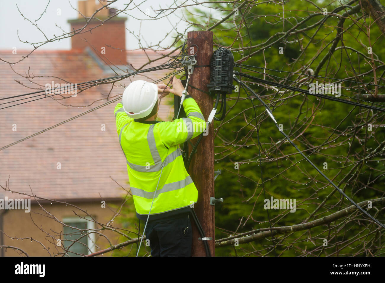 communications repair man Stock Photo - Alamy