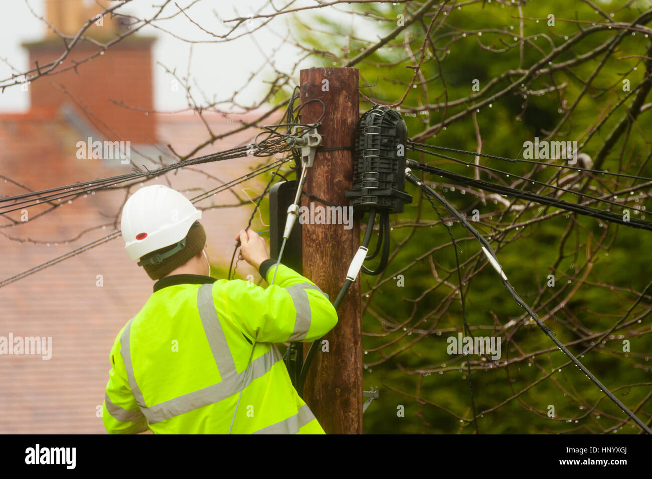 communications repair man Stock Photo - Alamy