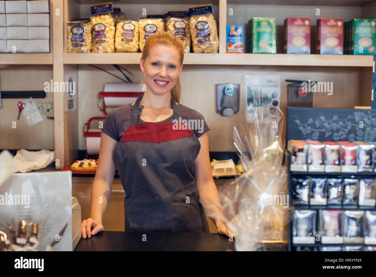 Portrait smiling food retailer hi-res stock photography and images - Alamy