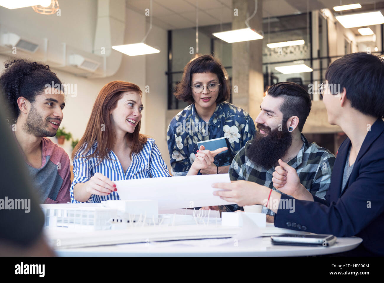 College students collaborating on project Stock Photo - Alamy