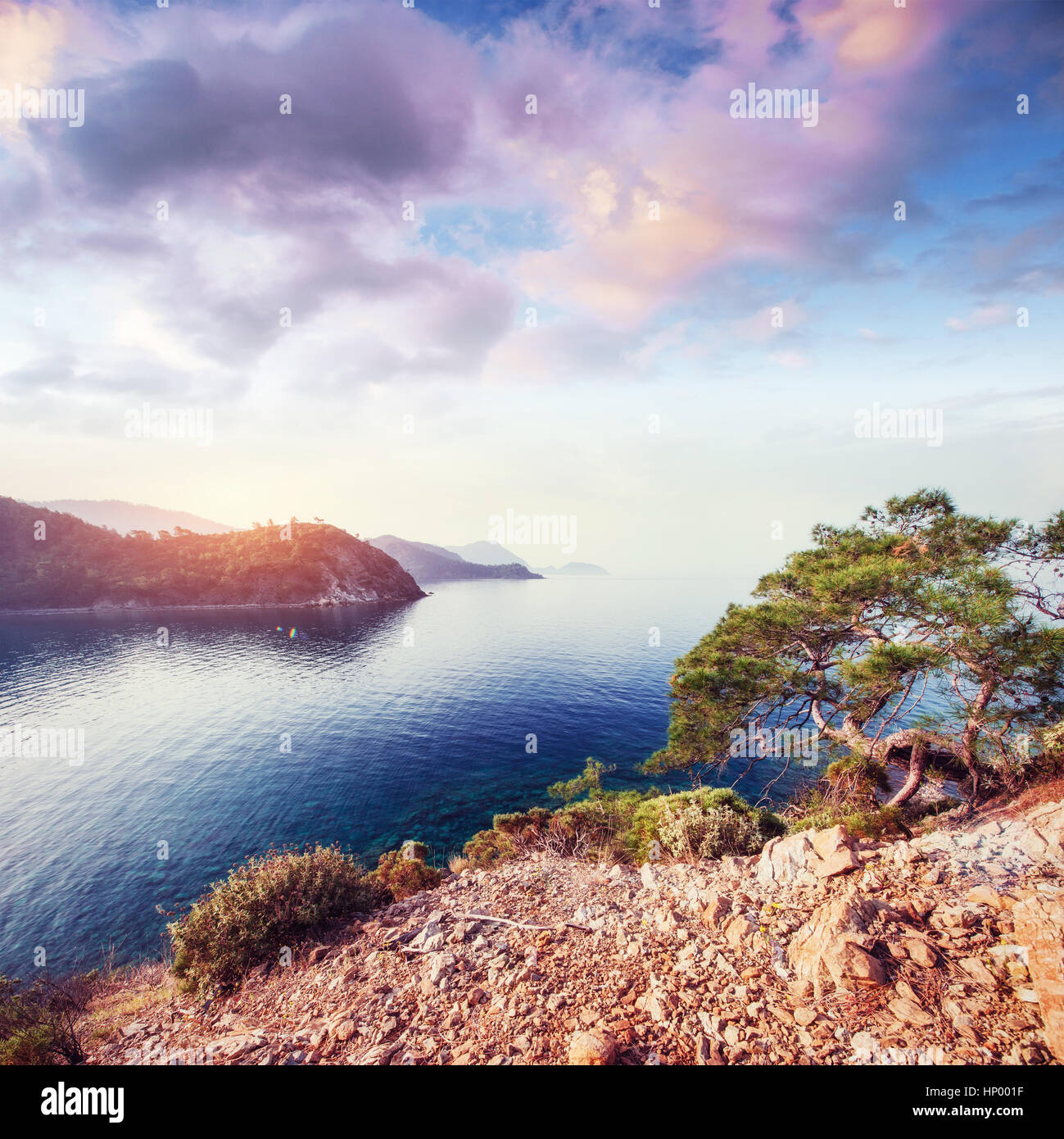 Panoramic view on sea coast. Beauty world. Turkey Stock Photo - Alamy