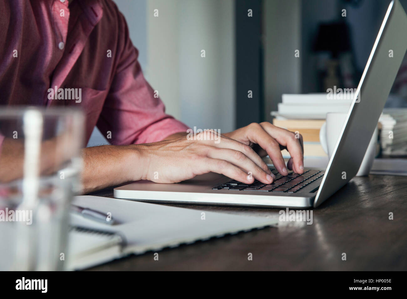 Partial view man typing hi-res stock photography and images - Alamy