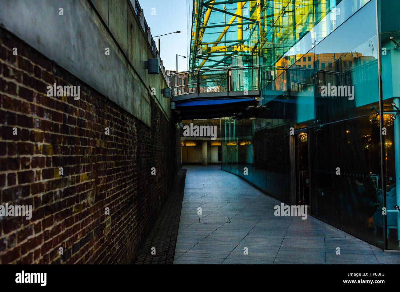 interesting architecture in the underground passage, a combination of ...